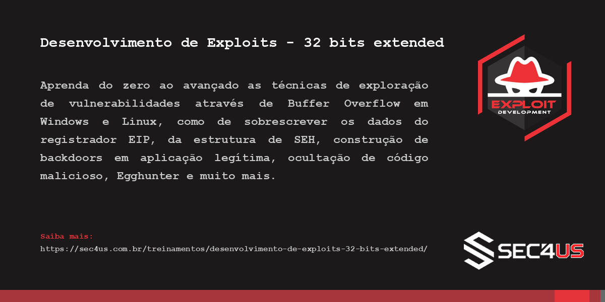 Desenvolvimento de Exploits - 32 bits extended - Sec4US