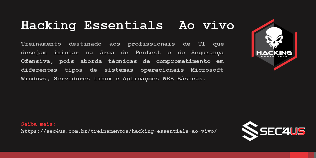 Hacking Essentials Ao vivo - Sec4US